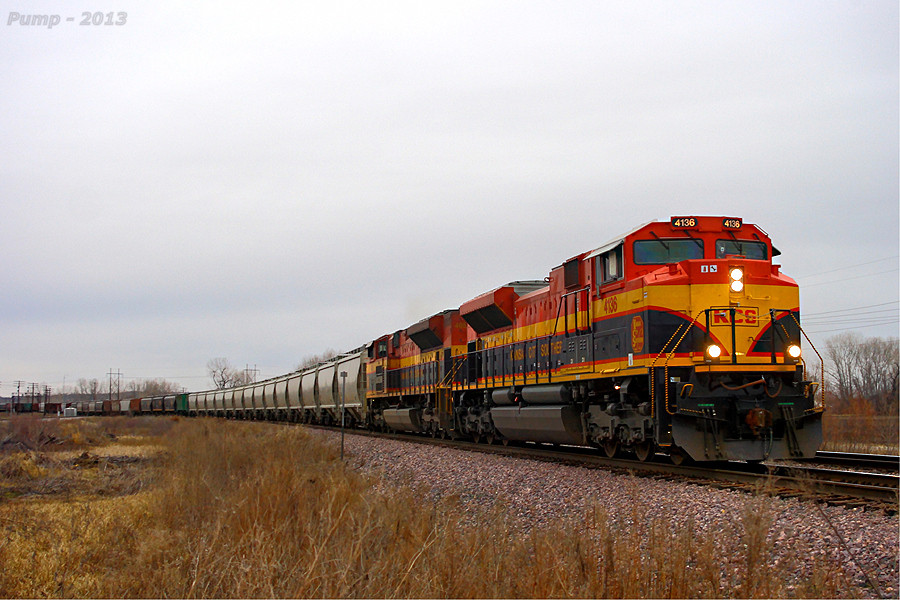 Southbound CP Loaded Grain Train